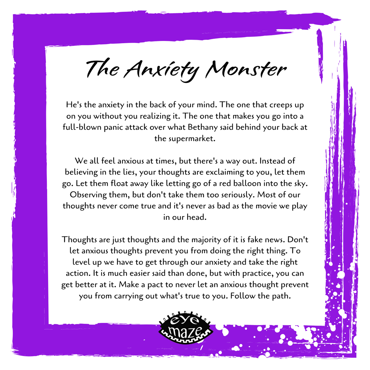 The Anxiety Monster | Eyemaze