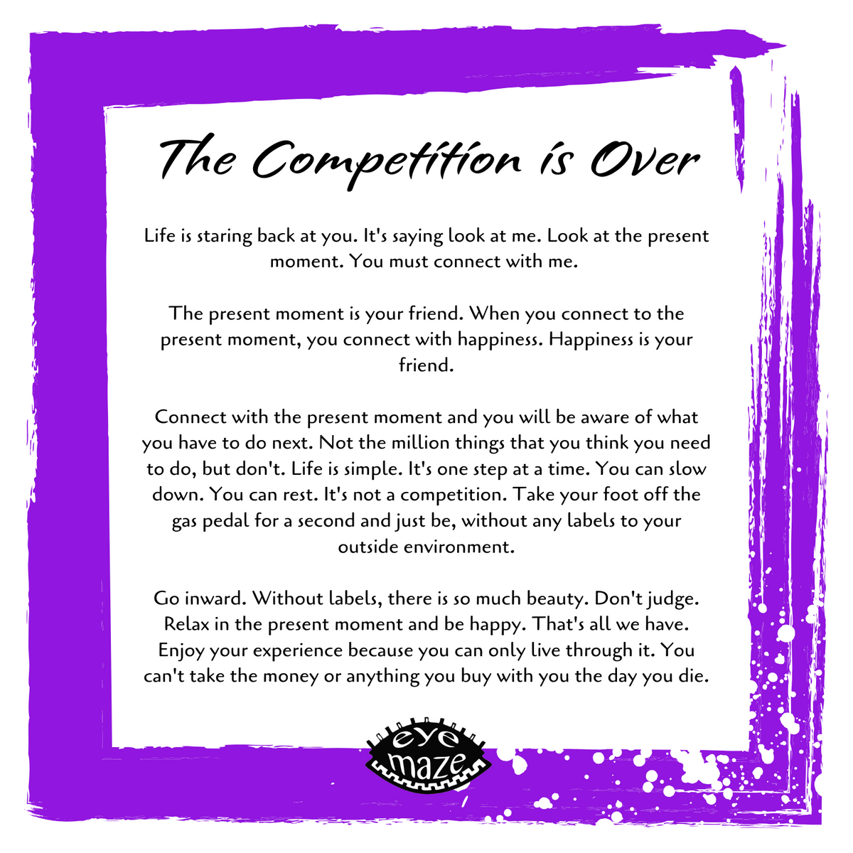 The Competition Is Over – Bold Abstract Digital Art on Presence & Inner ...